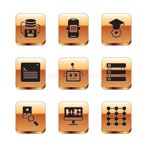 Set Artificial Intelligence Robot Photo Retouching Algorithm Web Developer Programming Code