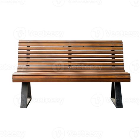 Bench Front View Full Length Isolate On Transparency Background