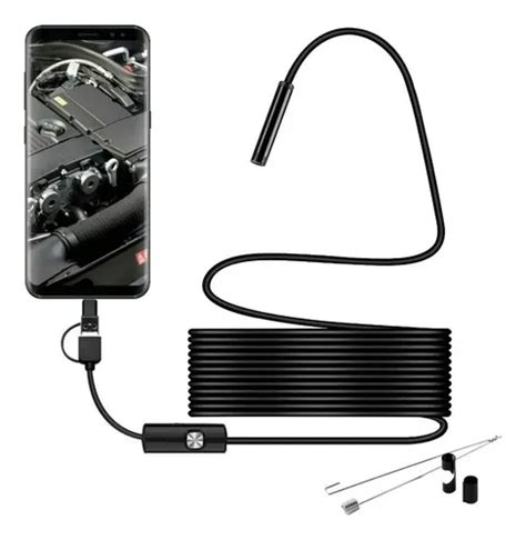 Cámara Endoscópica Usb Con Luz Led Y Cable Flexible 35m Cuotas Sin