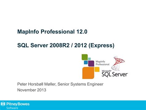 Mapinfo Pro Og Sql Server Uden Opgaver Ppt