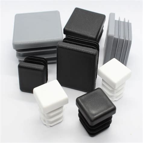 Square Plastic End Caps Ribbed Inserts For Box Hollow Sections And Profiles