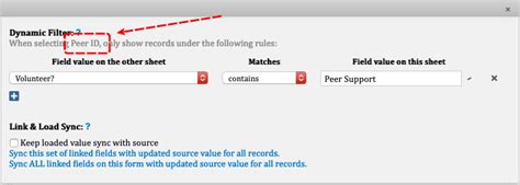varying dynamic filters and keep values synced for linkandload