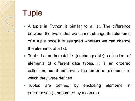 Tuples In Python Usecases Applications Ppt