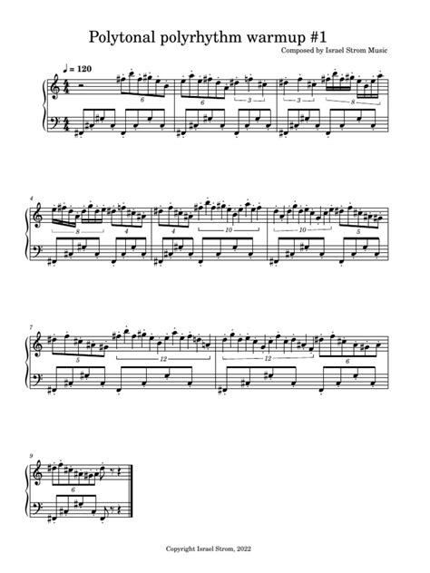 Polytonal Polyrhythm Warmup 1 Israel Strom Pdf