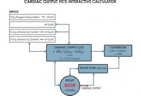 Cardiac Output Fick Interactive Calculator Firgelli