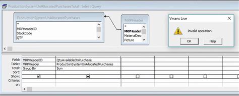 Sql Server Unexplained Invalid Operation Error In Access Query With