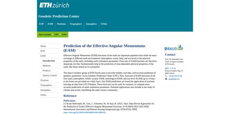 Forecasts Of Effective Angular Momentum Available Operationally Space Geodesy Eth Zurich