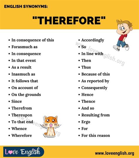 Synonyms For Therefore 30 Interesting Other Words For Therefore
