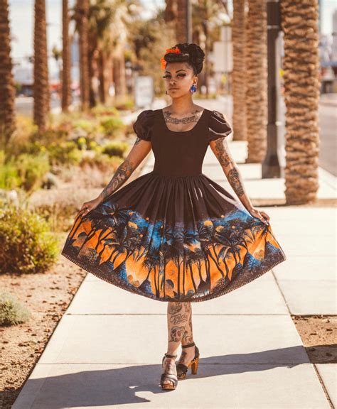 Custom Mayan Jungle Border Print Dress Rockin Bettie