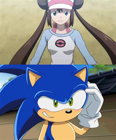 Sonic Blushes At Rosa By Sonicfan03 On Deviantart