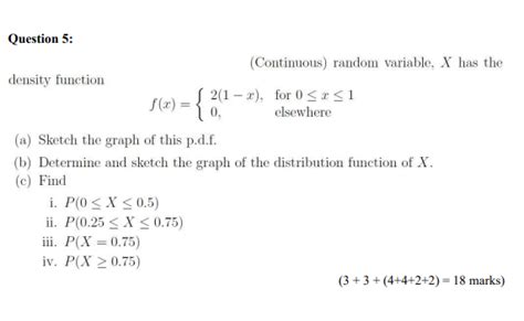 Solved Continuous Random Variable X Has The Density
