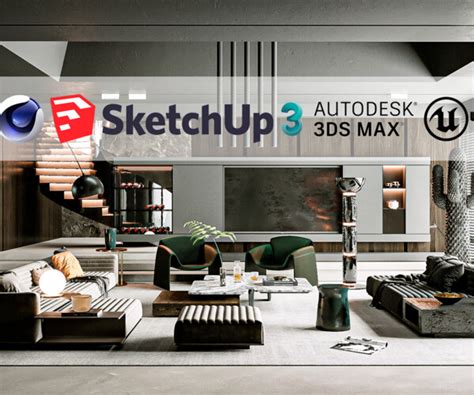Artstation Excellent Living Room 03 Unreal Engine Blender