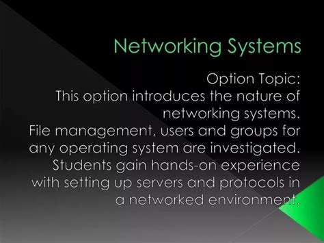 PPT Networking Systems PowerPoint Presentation Free Download ID