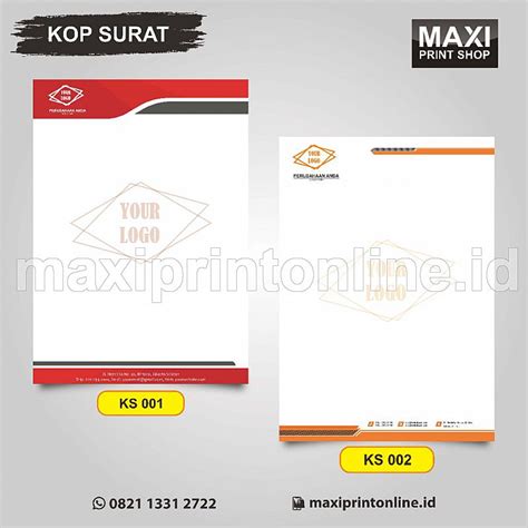 Print Per Lembar Print Kop Surat Instan Template Kop Surat • Maxi Print Shop Graha Raya