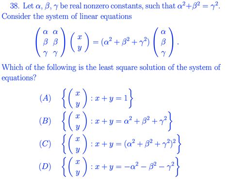 solved 38 let α β γ be real nonzero constants such that