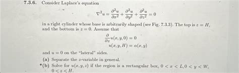 Solved 736 Consider Laplaces Equation
