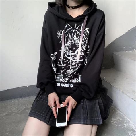 Black Hooded Anime Girl