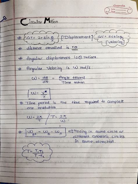 Circular Motion Notes By Vinay Sir Pdf Physical Quantities Physical Phenomena