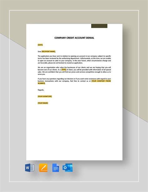 Free Credit Templates In Word To Download