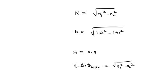 SOLVED A Using The Result Of Problem Calculate The Numerical Aperture Of A Fiber Optic