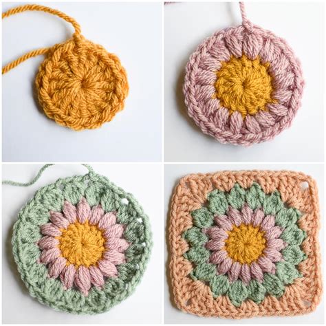How To Make A Sunburst Granny Square Step By Step