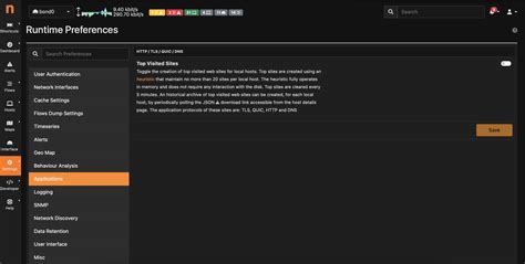 ntopng can not enable top visited sites in preferences · issue 6911