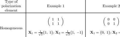 Singular Polarization Elements Download Table