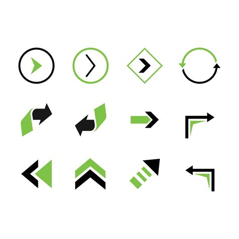 Set Colorful Vector Arrows Elements Design Illustration Color Vector Arrow Vector Art