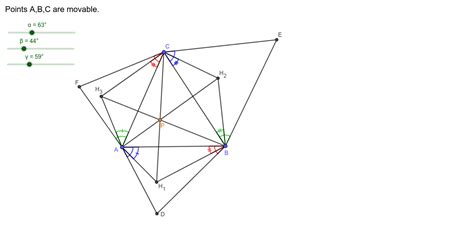 Three Concurrent Line Segments Geogebra