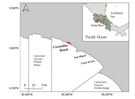 Geographical Location Of Corozalito And The Surrounding Marine