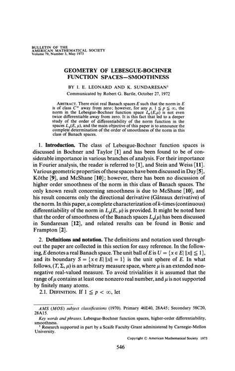 Pdf Geometry Of Lebesgue Bochner Function Spaces Smoothness