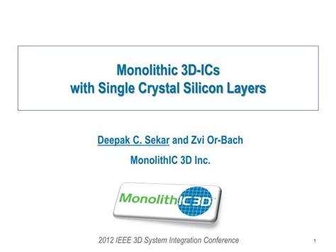 Ppt Monolithic 3d Ics With Single Crystal Silicon Layers Powerpoint