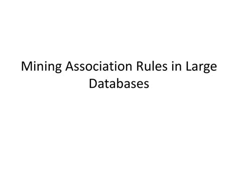Mining Association Rules In Large Databases Ppt Download