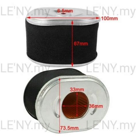 Honda Gx160 Gx220 Gx240 Gx250 Air Filter Element Lasak Shopee Malaysia