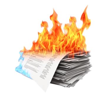 D Illustration Of Document Security On Fire Technology Security Digital PNG Transparent