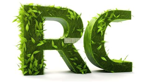 Rc Made From Grass And Leaves Background Green Grass 3d Rendering Pqr