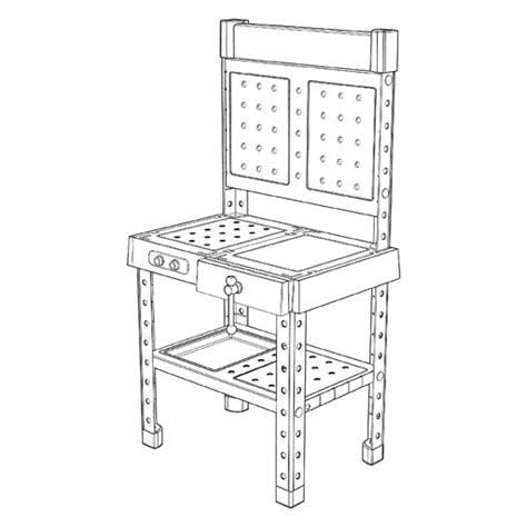 Work Bench Outline Drawings Blueberrysoft