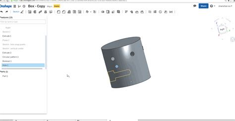 How Do I Put A Multiple Holes In A Circular Pattern On A Cylinder Onshape