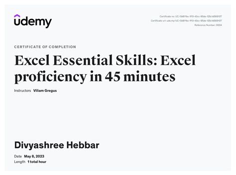 divya hebbar on linkedin excelskills shortlearning udemycourses