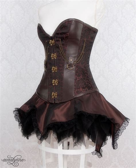 Brown Steampunk Pixie Skirt Auralynne