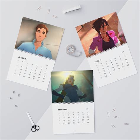 Dispatch Game Wall Calendar Dispatch Mecha Man Invisigal Blonde Blazer