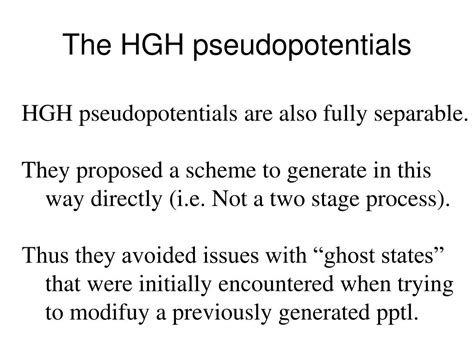 Ppt Introduction To The Theory Of Pseudopotentials Powerpoint