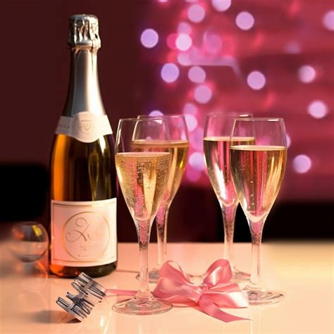 Gasses Of Champagne Premium Ai Generated Image