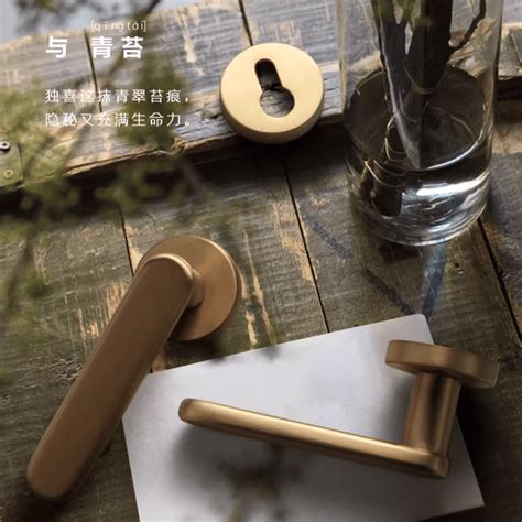 Brass Door Lock Indoor Bedroom Door Lock Simple Luxurious French Style