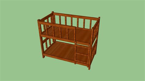 Doll Bump Bed Frame Toy 3d Model