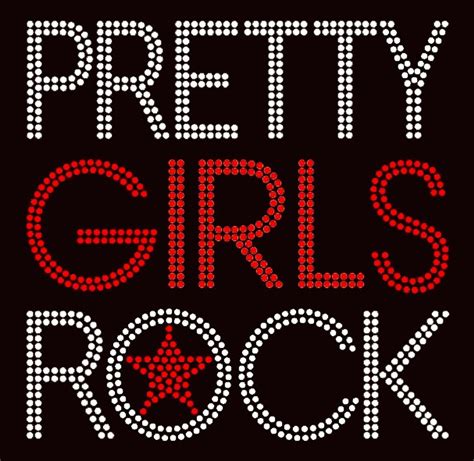 Text Pretty Girls Rock Rhinestone Transfer Texas Rhinestone