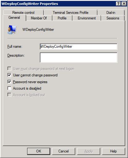 Wdeployconfigwriter Account Issues Trouble Shooting Web Deploy 20 With Lessons Learned
