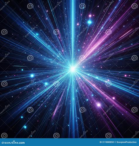Hyperspace Tunnel With Speed And Light Effects Royalty Free Stock