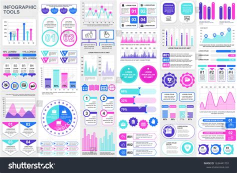 Bundle Infographic Elements Data Visualization Vector Stock Vector