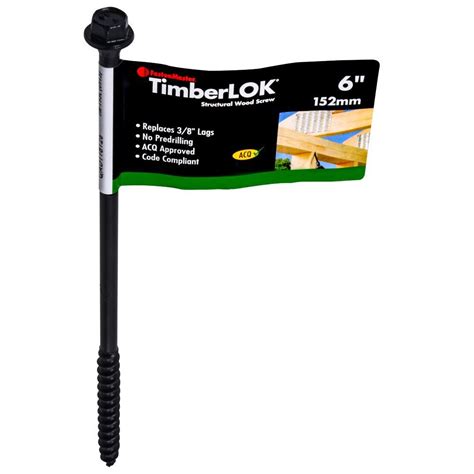 Fastenmaster 6 Inch Hex Washer Head Timberlokr Structural Wood Screw
